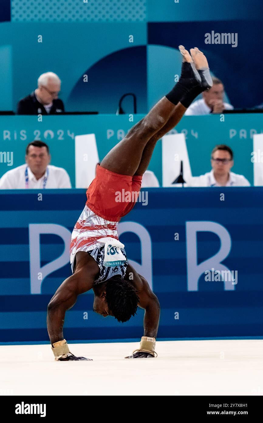 Fred Richard (USA) competing on the Floor exercise during the Artistic ...