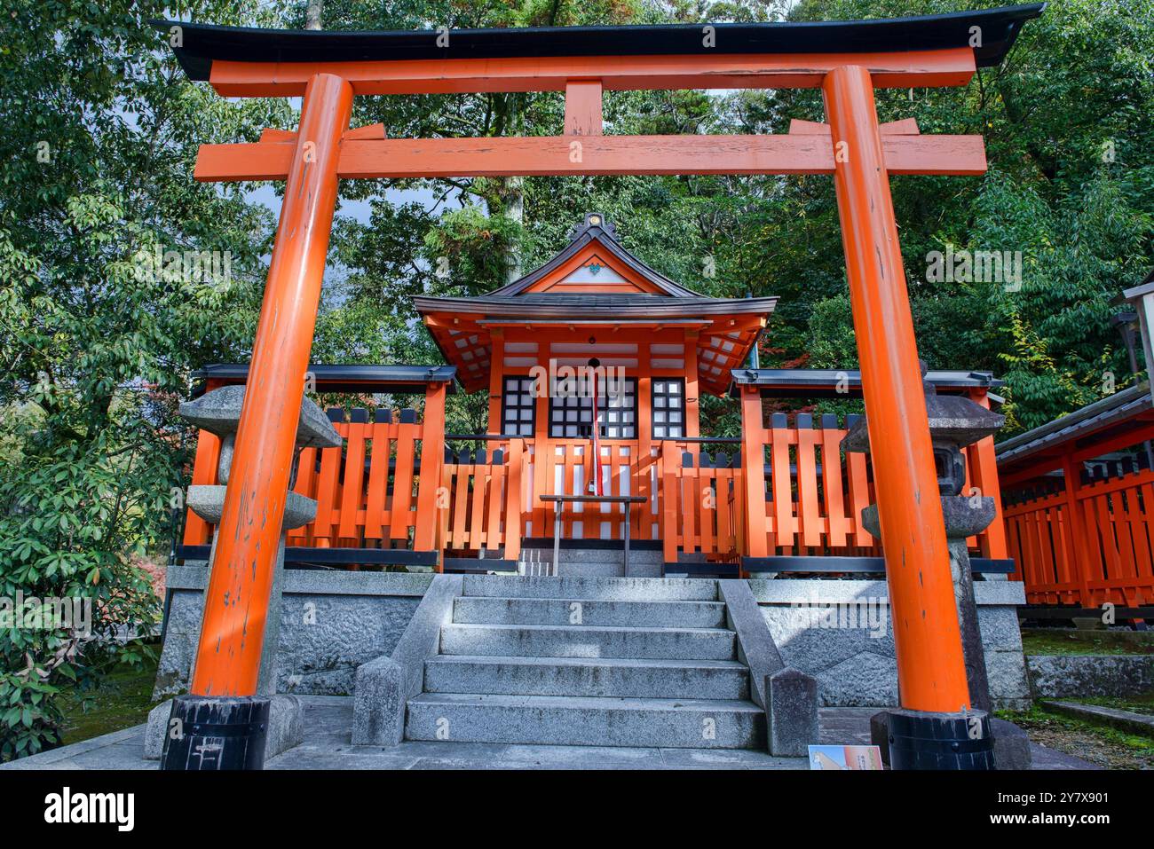 Torii shrine gate at Fushimi Inari Shrine, Kyoto, Japan Stock Photo - Alamy