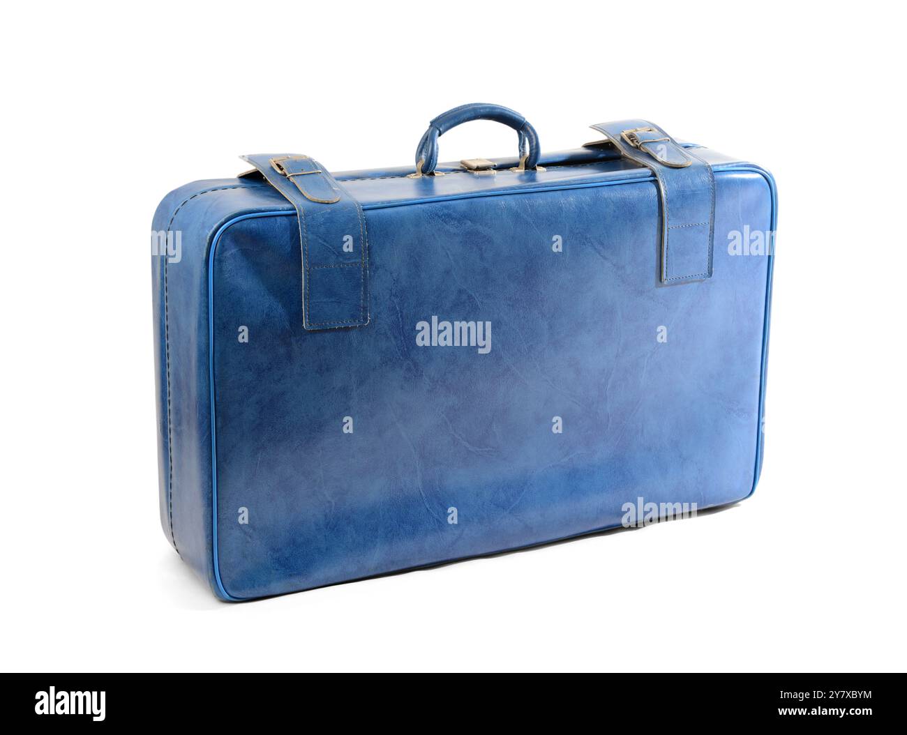 Blue retro leather suitcase hi-res stock photography and images - Alamy