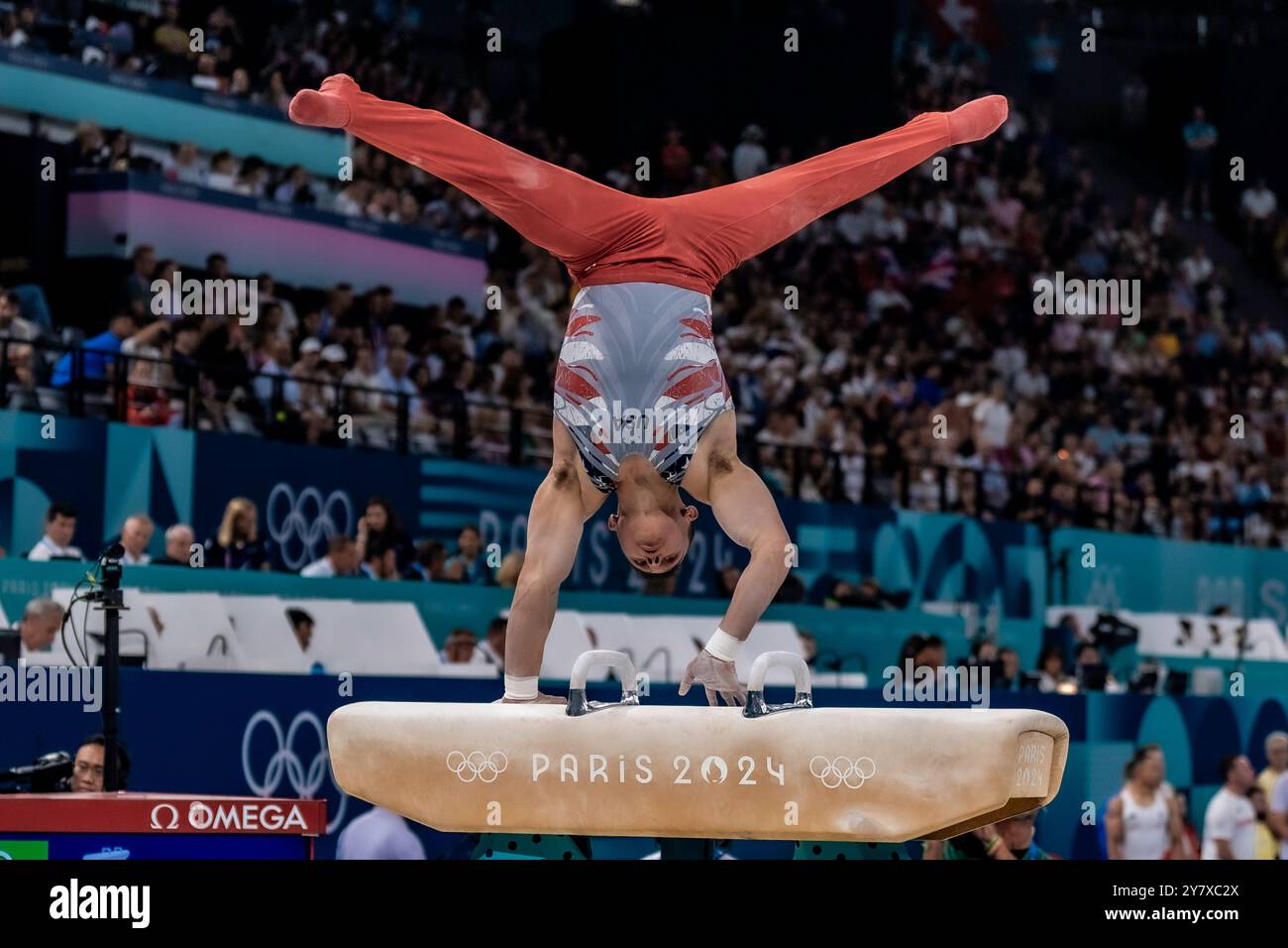 Paul Juda (USA) competing on the Pommel horse during the Artistic ...