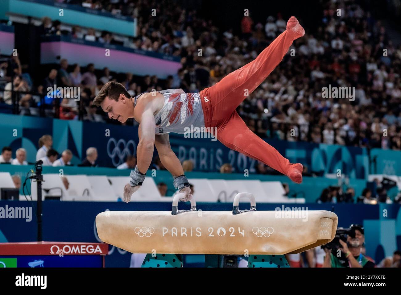 Brody Malone(USA) competing on the Pommel horse during the Artistic ...