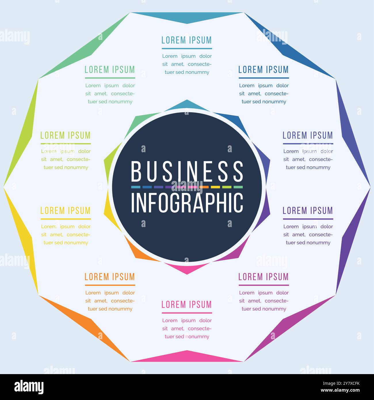 10 Steps business Infographic design 10 steps, objects, elements or ...