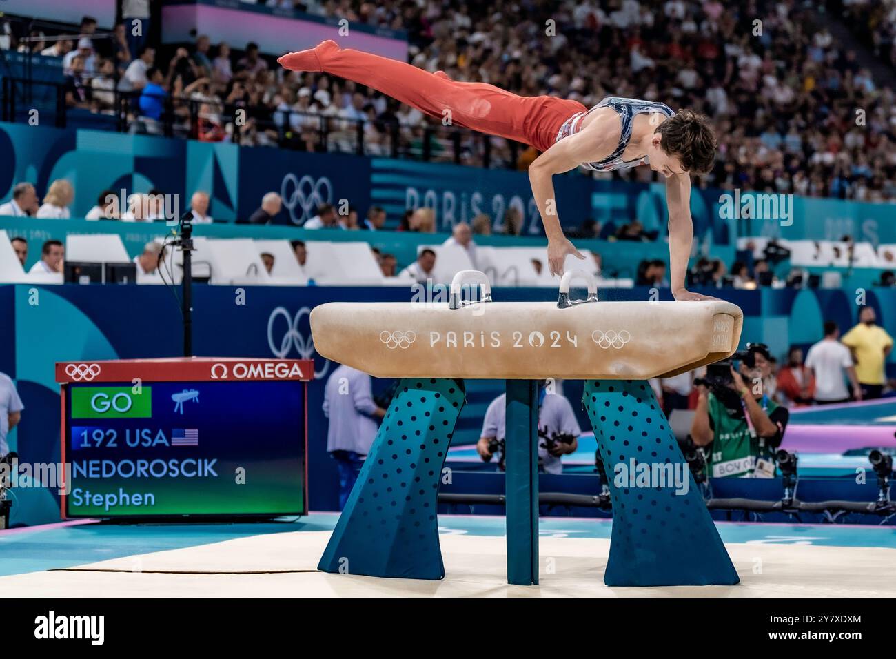 Stephen Nedoroscik (USA) competing on the Pommel horse during the ...