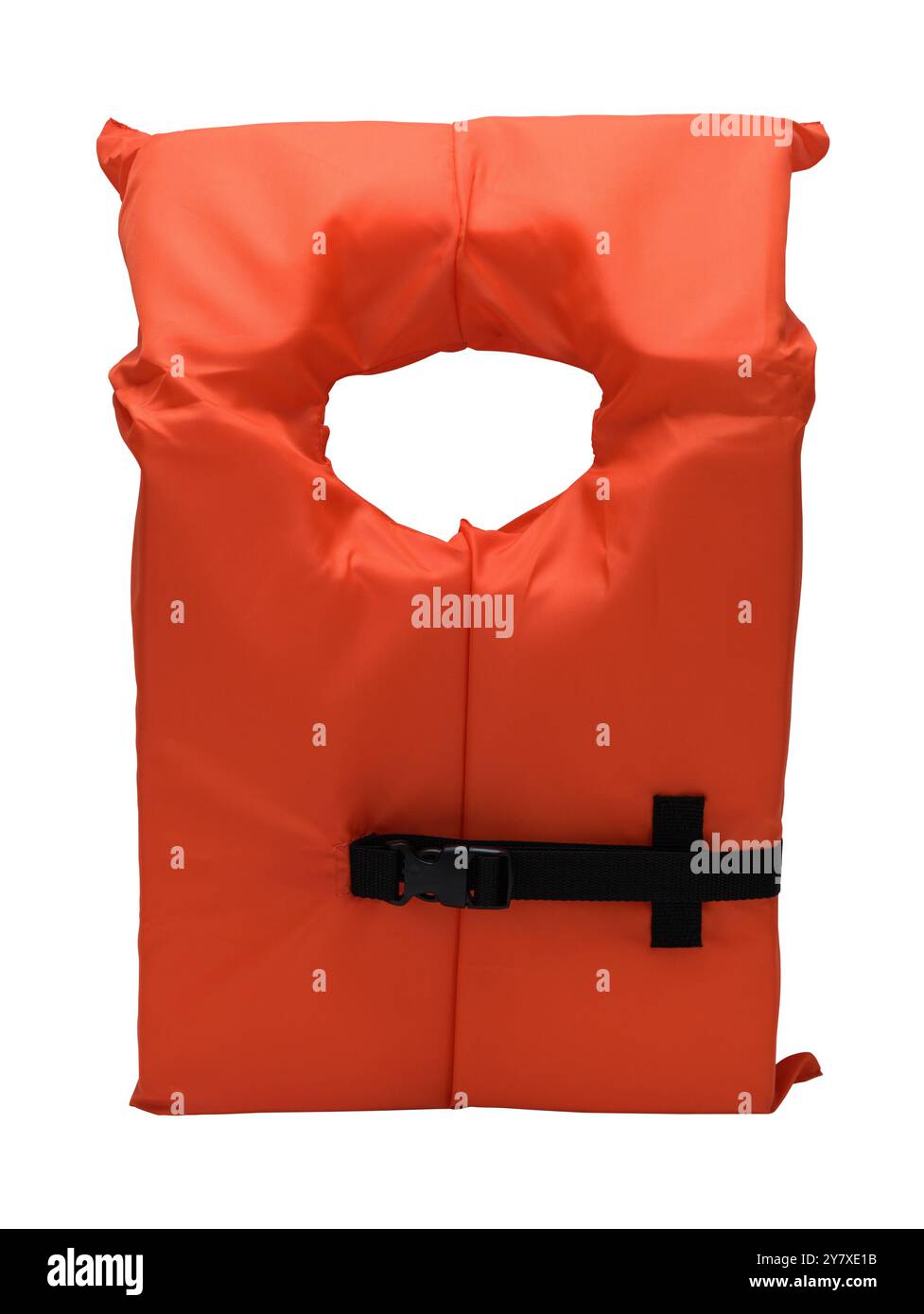 Orange Life Jacket Cut Out on White Stock Photo - Alamy