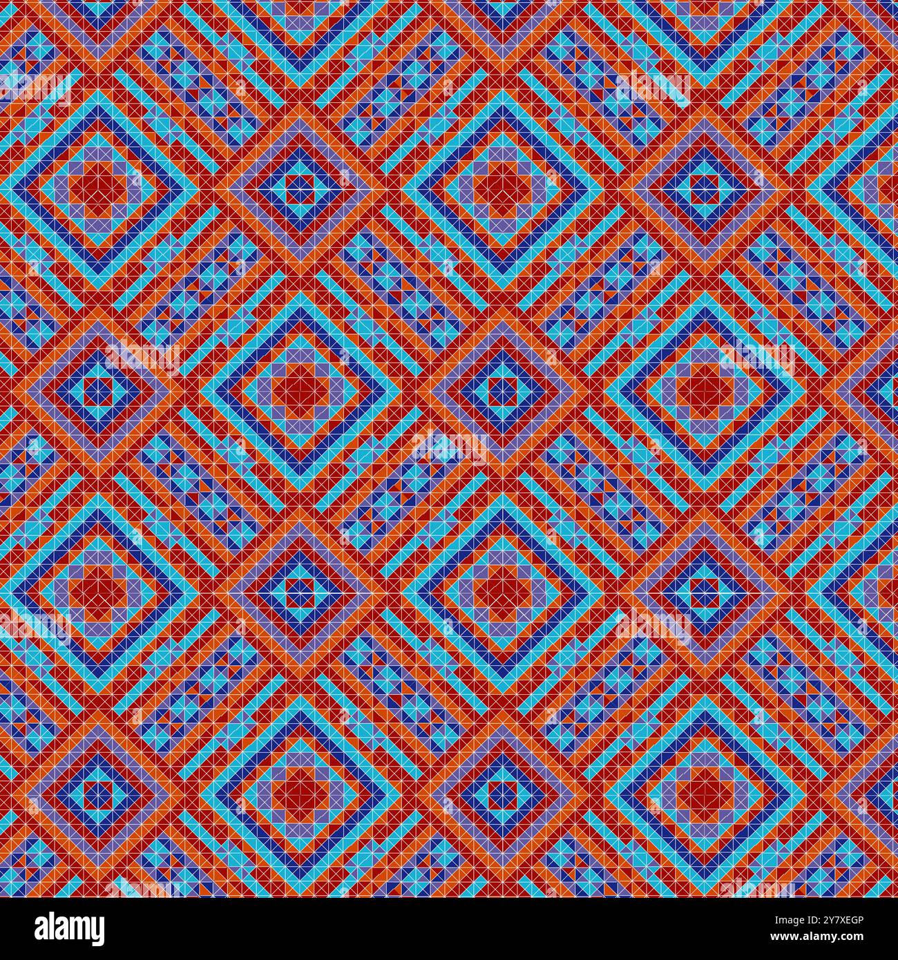 a pattern of colorful bright and contrasting geometric shapes - Mexican ...