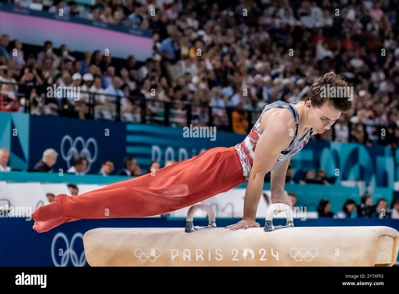 Stephen Nedoroscik (USA) competing on the Pommel horse during the ...