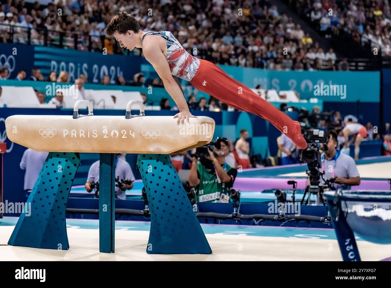 Stephen Nedoroscik (USA) competing on the Pommel horse during the ...
