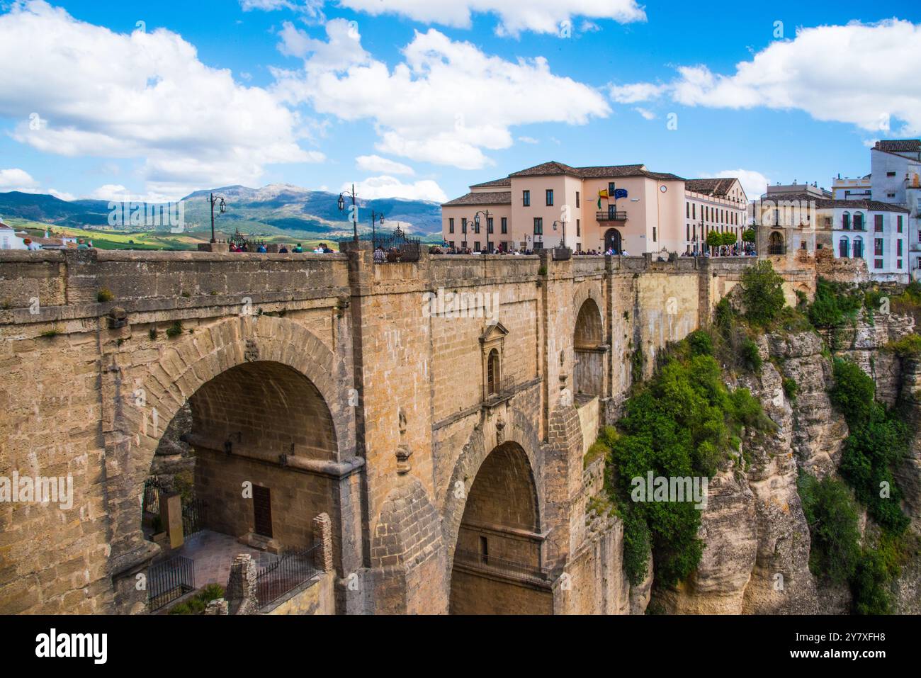 Ronda, the most famous, largest, of the white villages, Ponte Nuevo ...