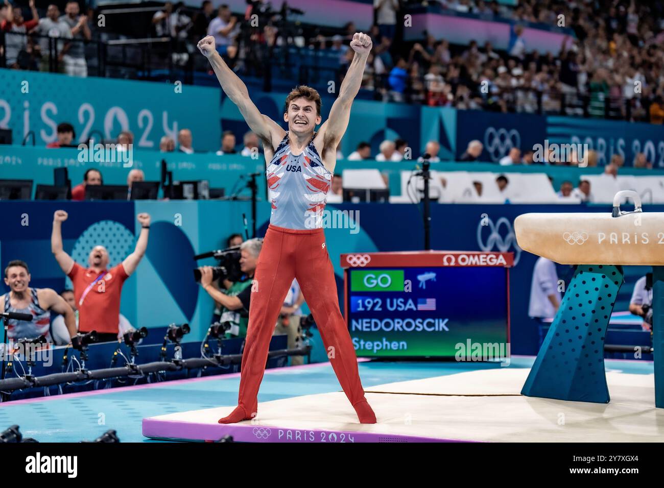 Stephen Nedoroscik (USA) competing on the Pommel horse during the ...