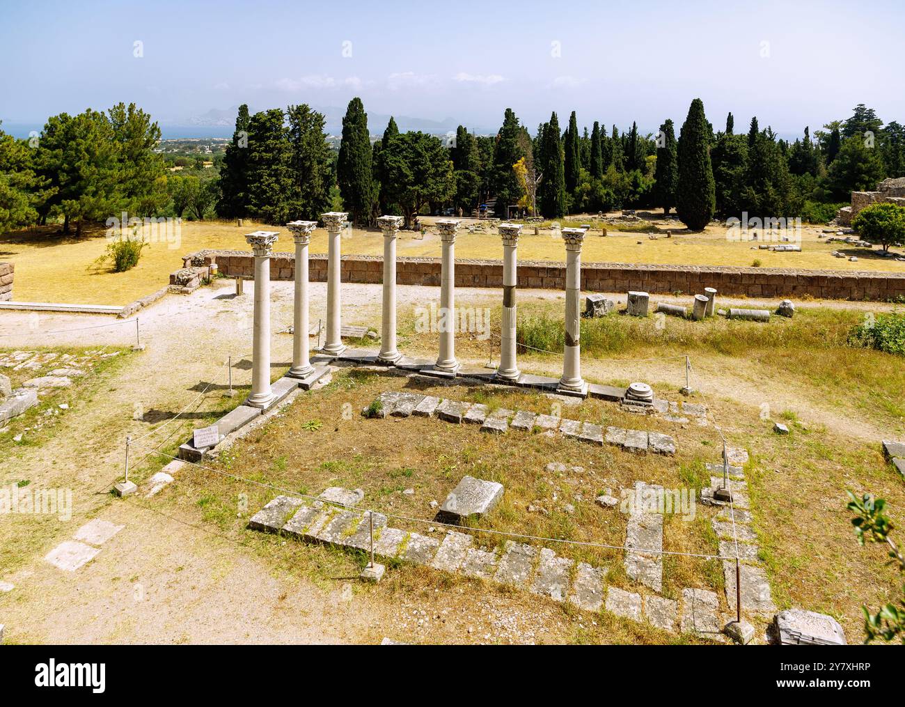 Asklipieion (Asklipion) on the island of Kos in Greece: Middle terrace ...