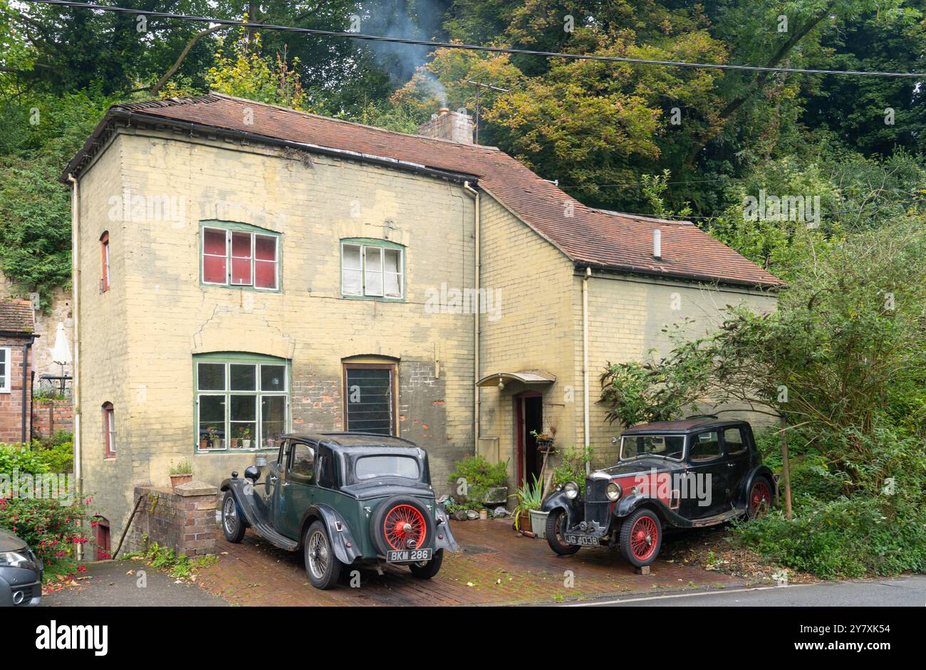 Vintage Riley Cars in Ironbridge, Shropshire. Pictured in September ...
