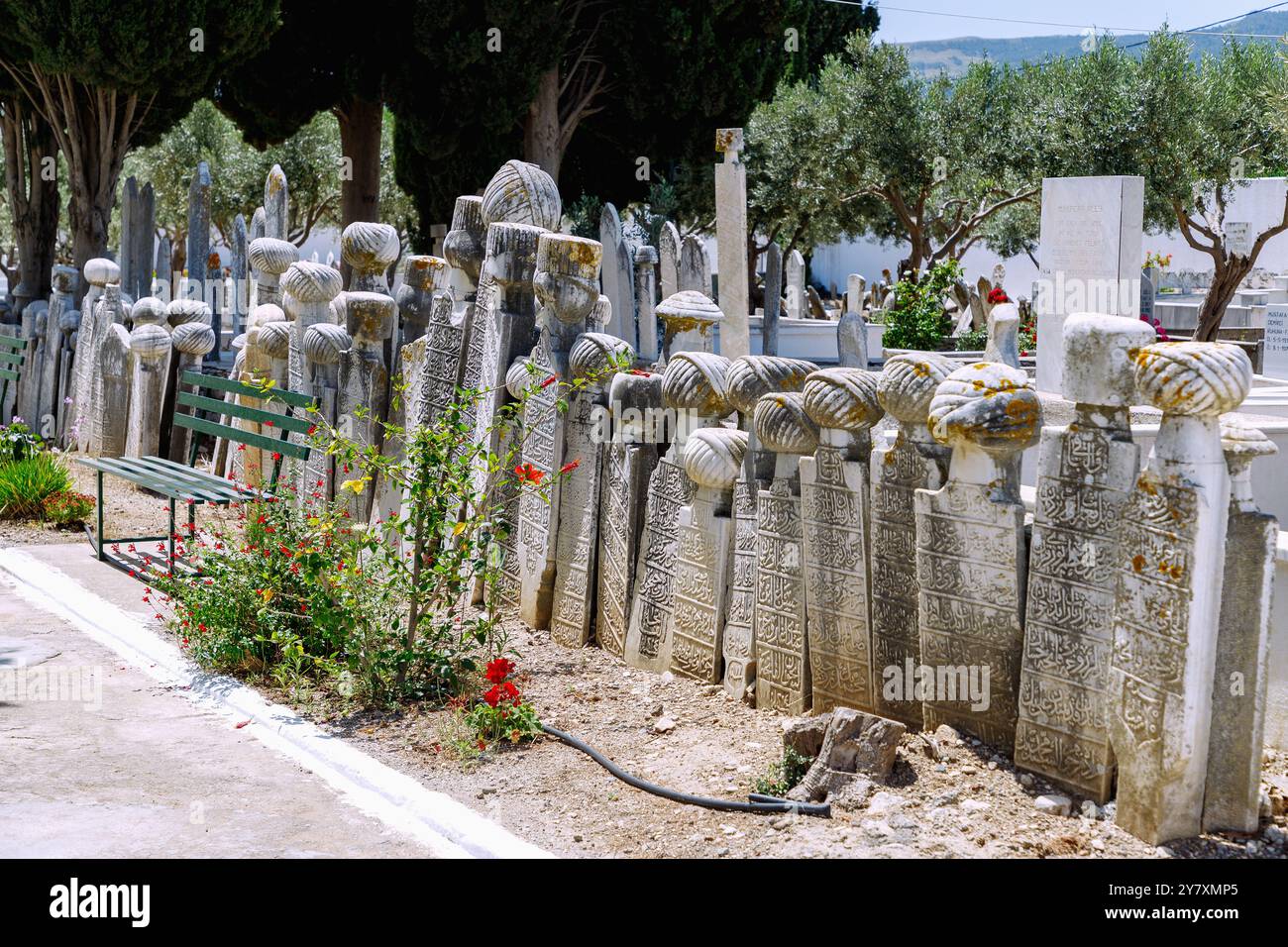 Muslim Cemetery (Marenciye Mohammedan Cemetery of Kos) in Platani on ...