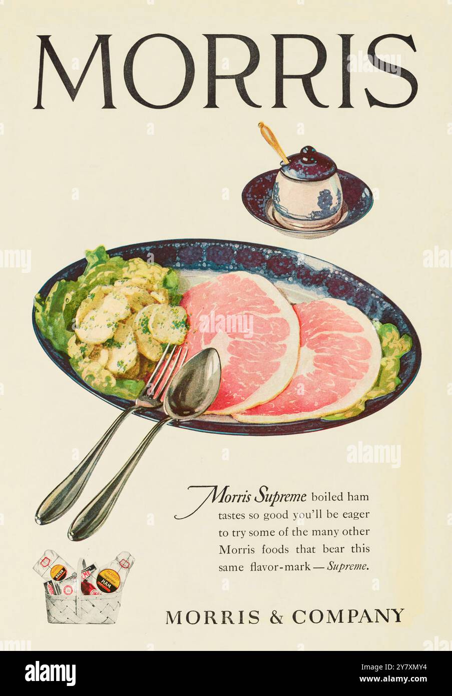 Morris Supreme boiled Ham. Vintage American Magazine advertisement ...