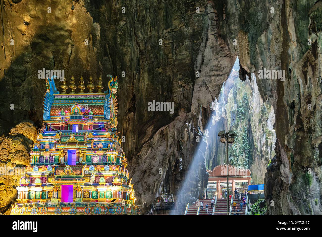 Batu Caves interior with main Hindu Temple, Selangor, Malaysia ...