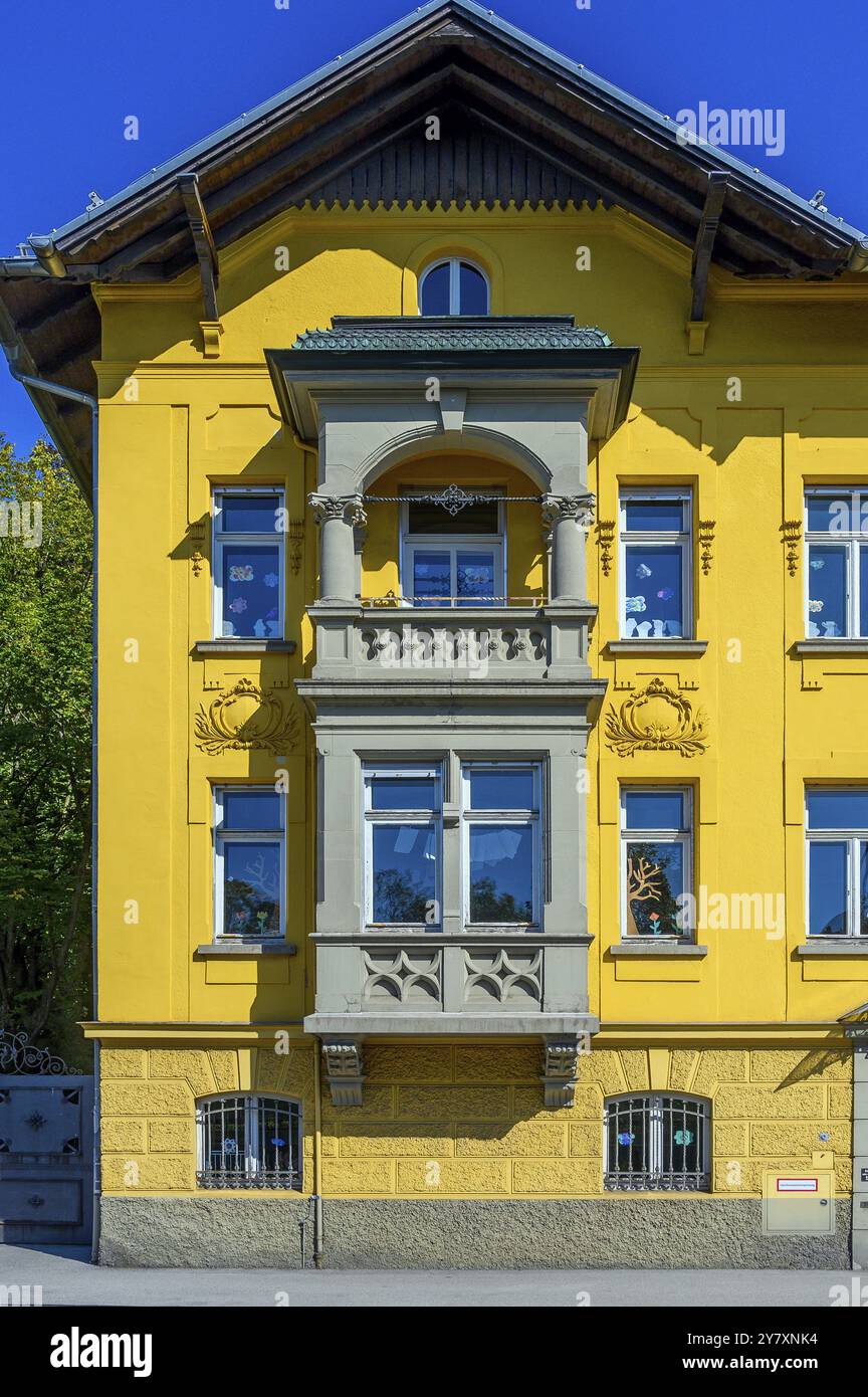 Facade of the heritage-protected Chapuis villa with bay window, built ...