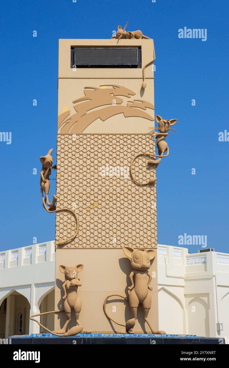 A monument to mice at the Corniche in Doha, Qatar Stock Photo - Alamy