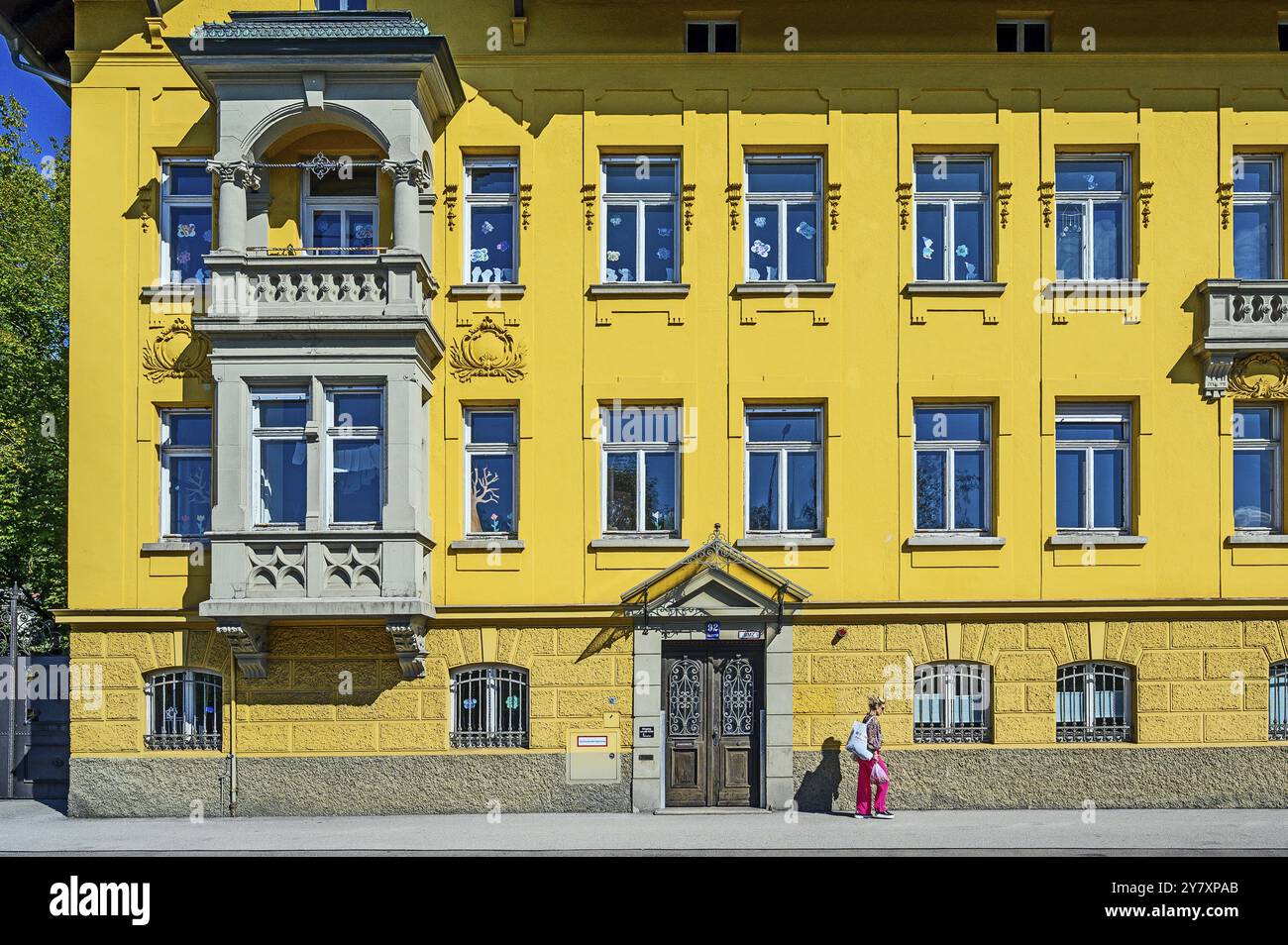 Facade of the heritage-protected Chapuis villa with bay window, built ...