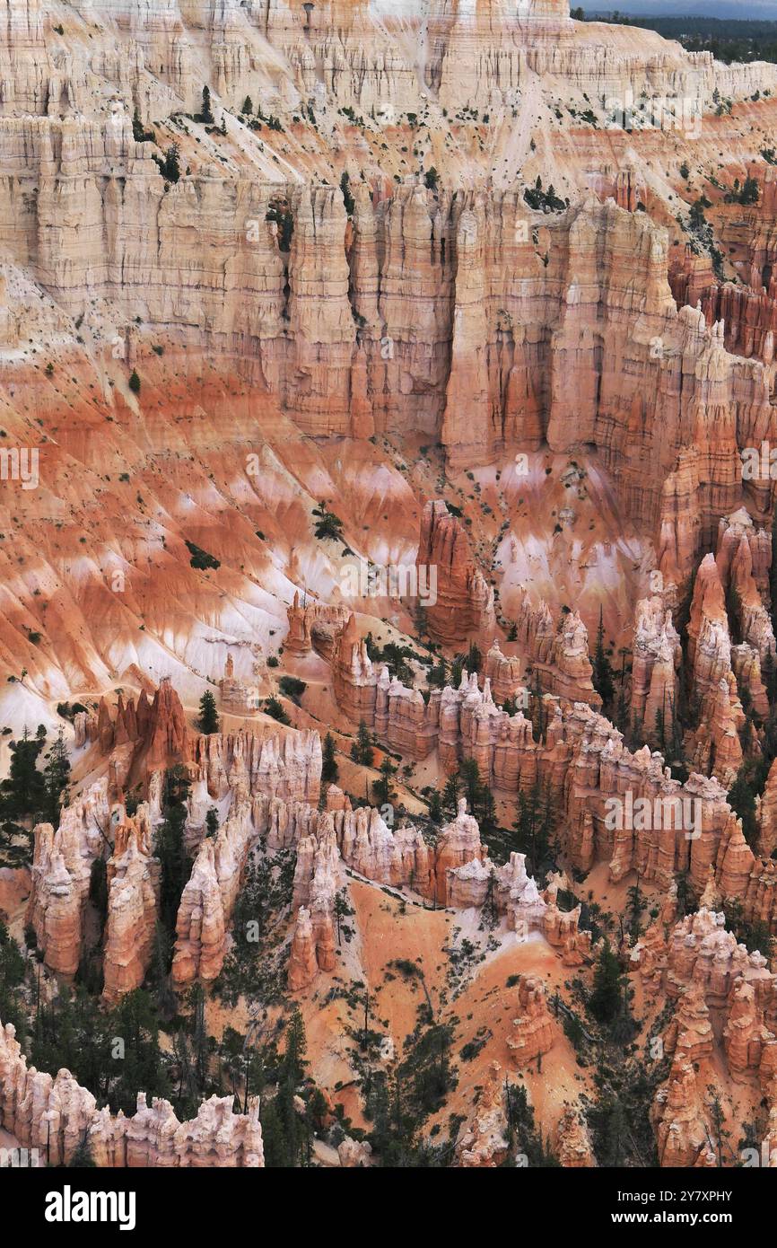 Bryce Canyon National Park with vertical, free standing hoodoos and ...