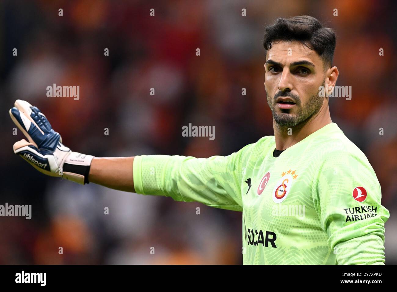 ISTANBUL - Galatasaray SK goalkeeper Gunay Guvenc during the UEFA ...