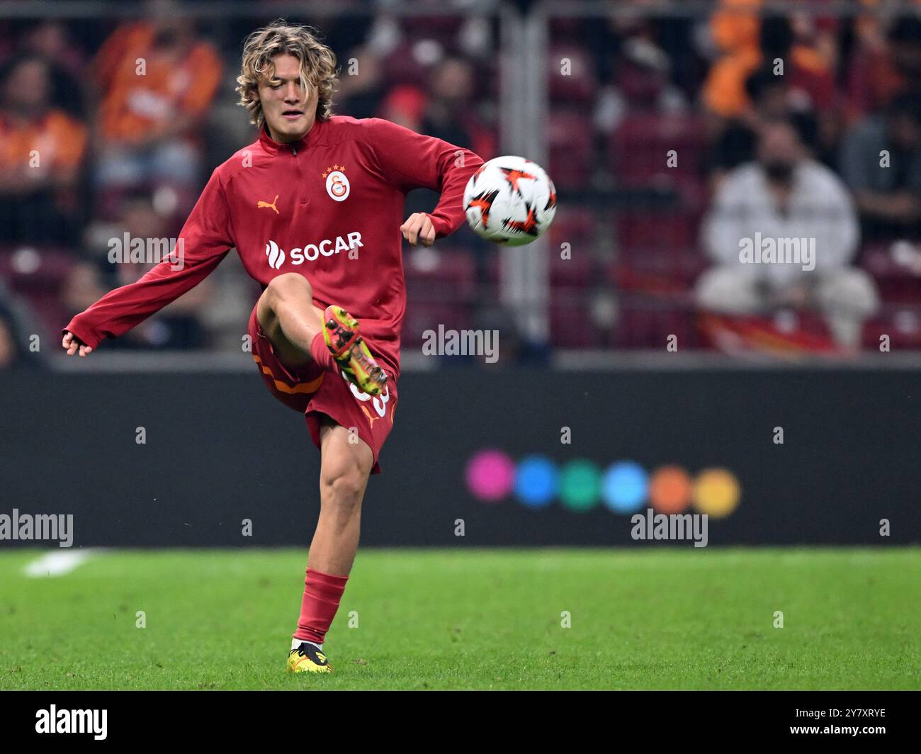 ISTANBUL - Efe Akman of Galatasaray SK during the UEFA Europa League ...