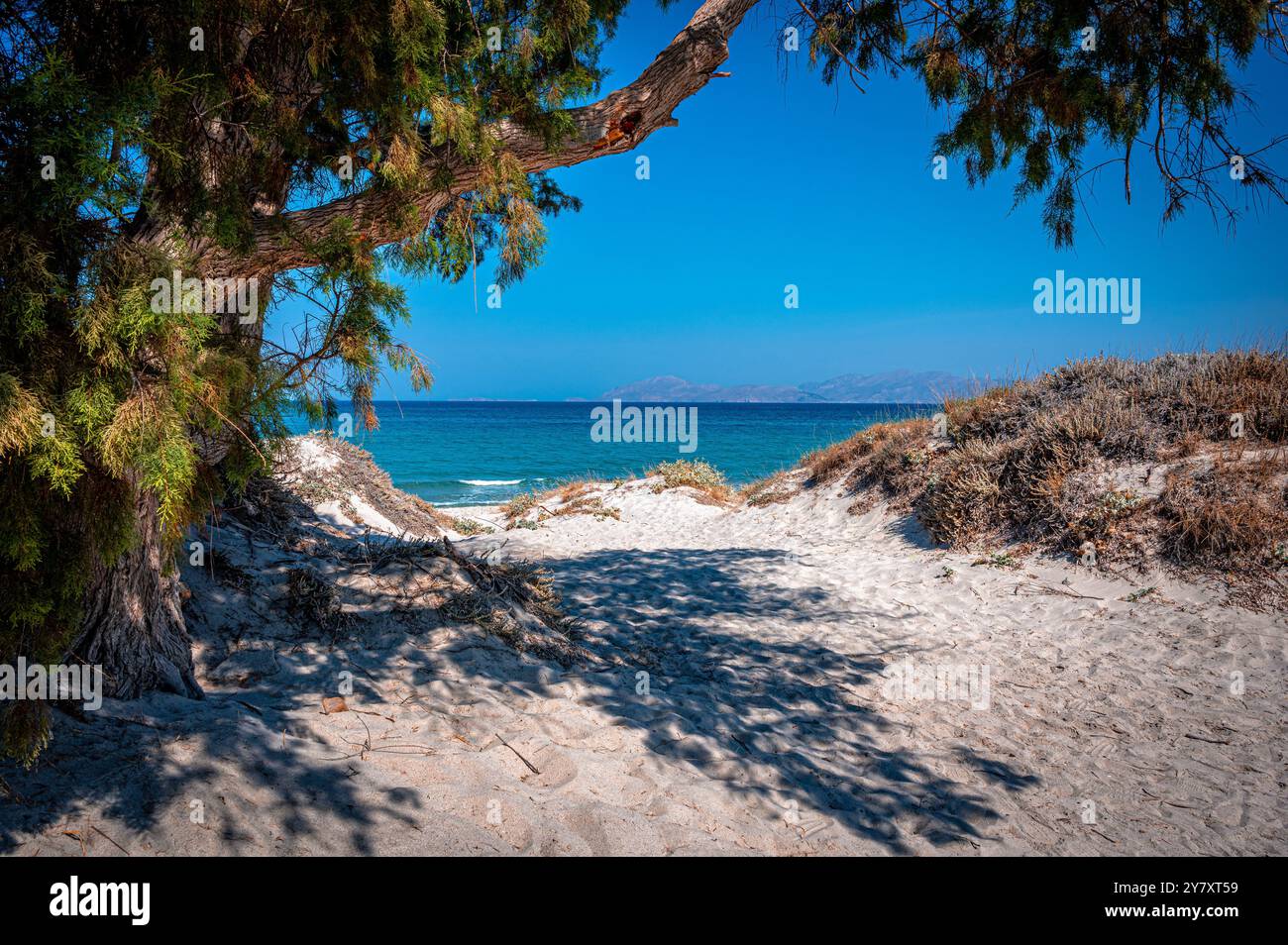 View of Mastichari beach on Kos island, Mastichari, Kos, Greece Stock ...