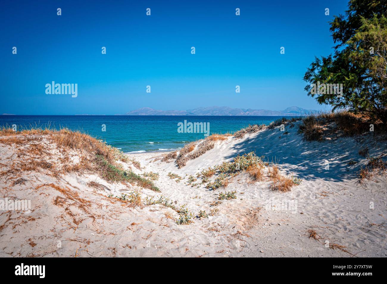 View of Mastichari beach on Kos island, Mastichari, Kos, Greece Stock ...