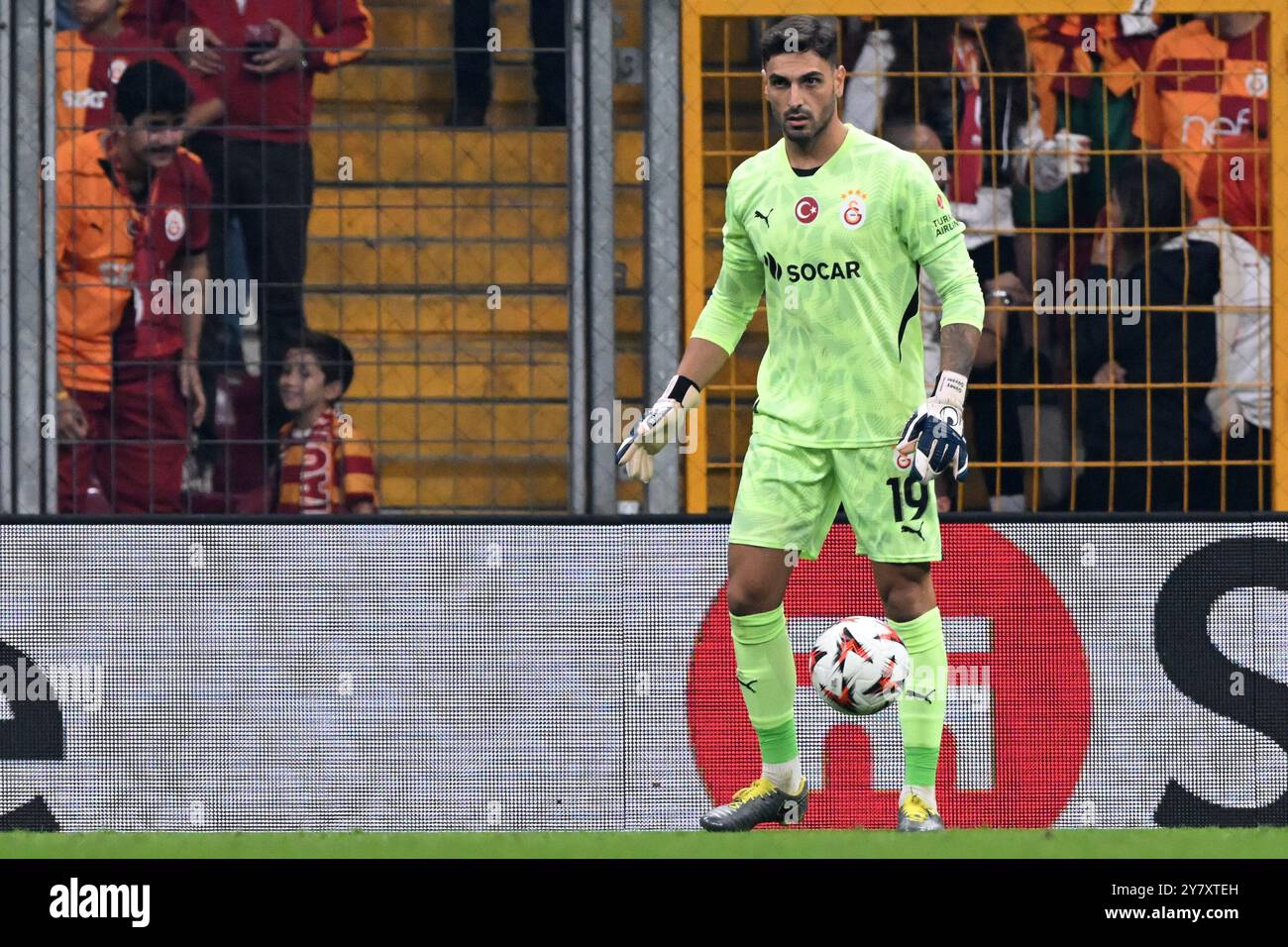 ISTANBUL - Galatasaray SK goalkeeper Gunay Guvenc during the UEFA ...