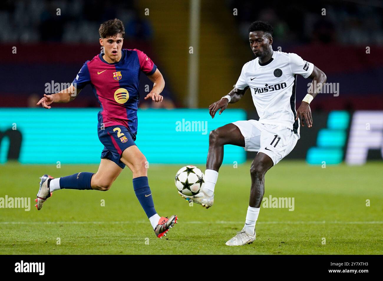Barcelona, Spain. 01st Oct, 2024. Pau Cubarsi of FC Barcelona and ...