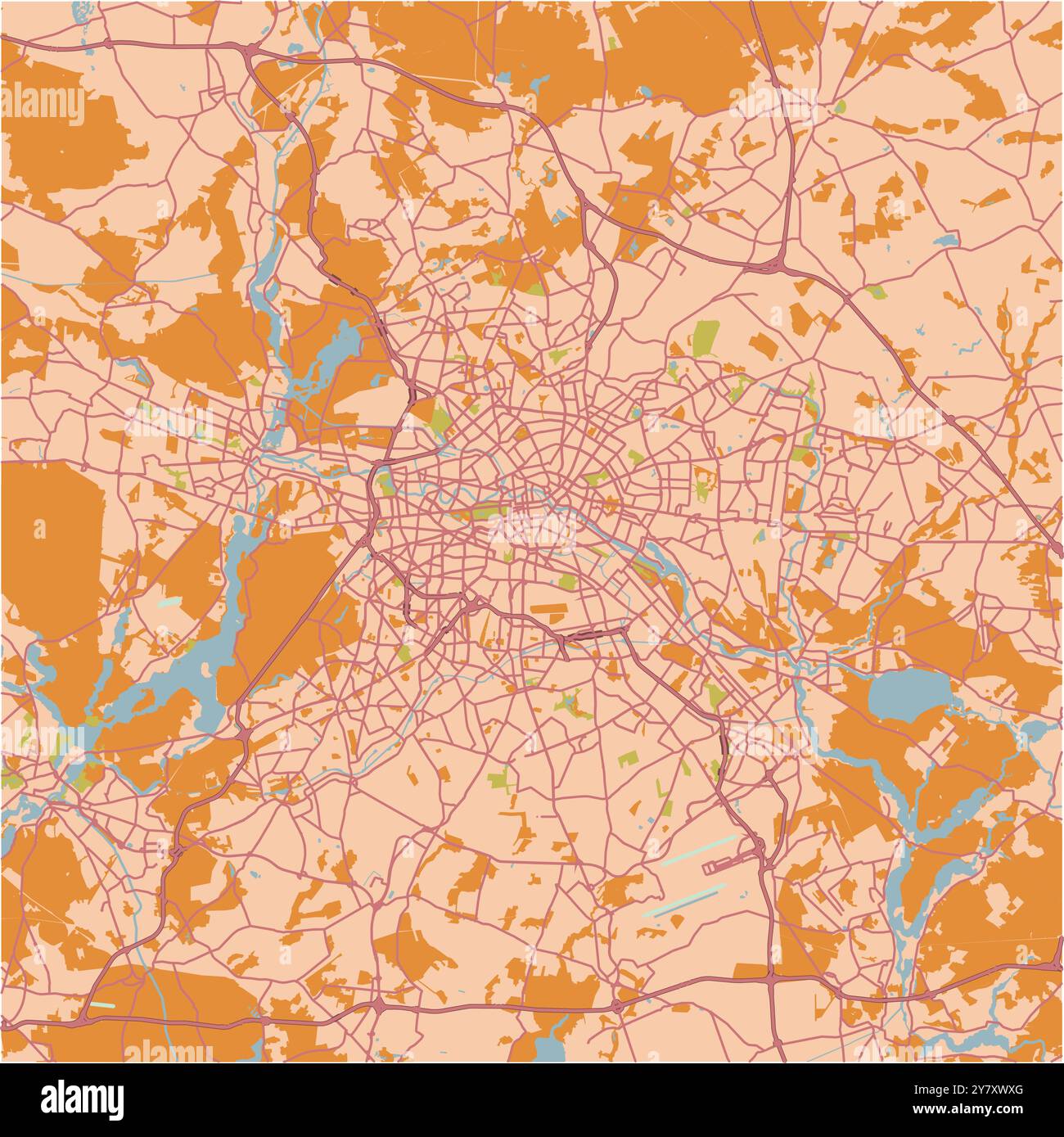 Berlin vector map hi-res stock photography and images - Alamy