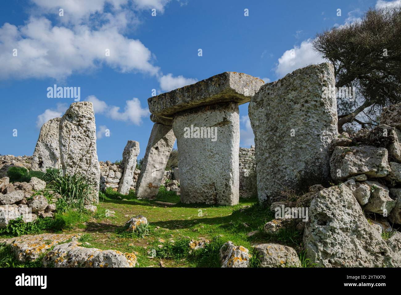 Talatí de Dalt prehistoric site, Maó, Menorca, Balearic Islands, Spain Stock Photo - Alamy