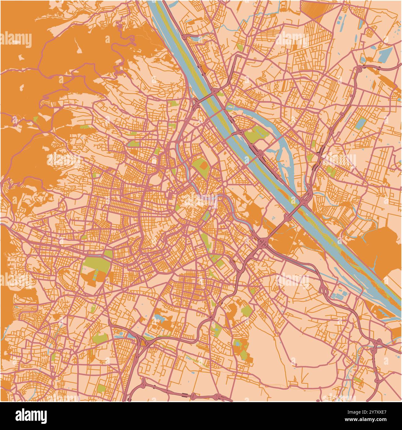 Map of vienna hi-res stock photography and images - Alamy