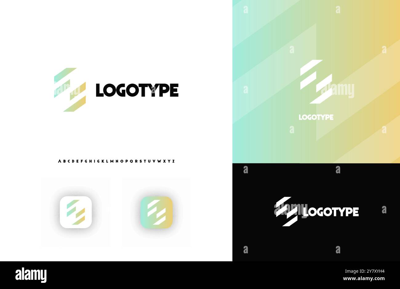 Bold diagonal stripes creating geometric shapes letter S logo for ...