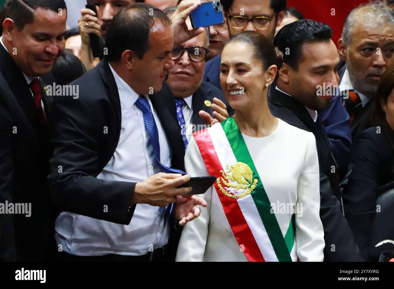 Mexico's new female President Claudia Sheinbaum Pardo and Cuauhtemoc ...
