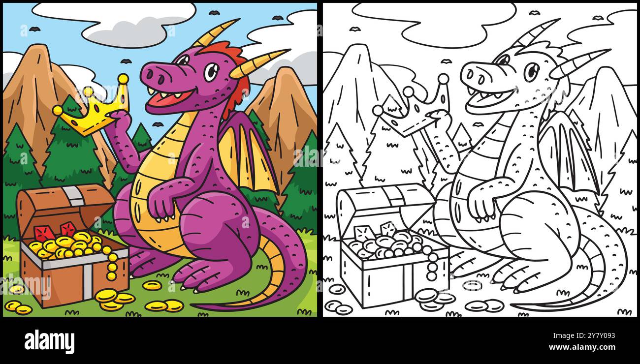 Treasure chest coloring hi-res stock photography and images - Alamy