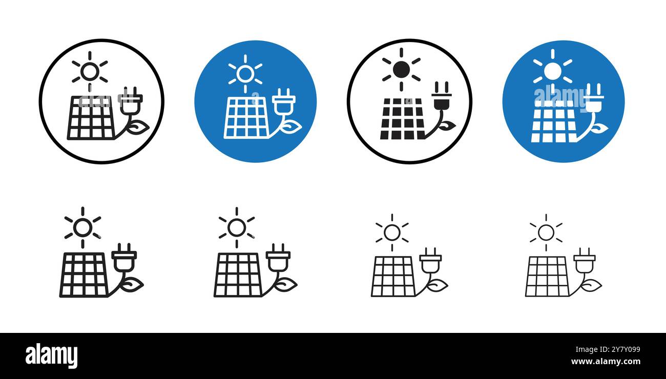 Alternative energy icon Black line art vector in black and white ...