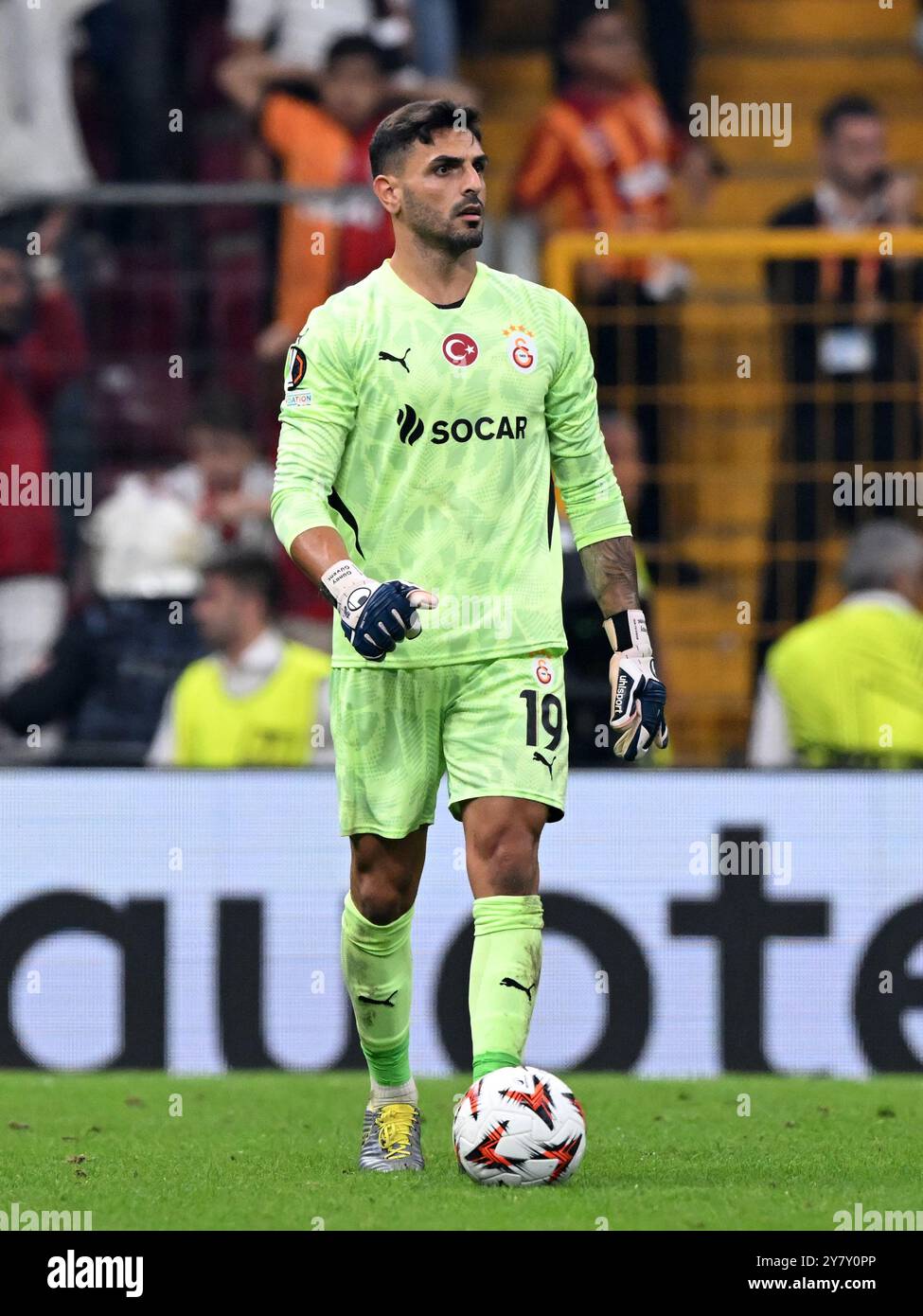ISTANBUL - Galatasaray SK goalkeeper Gunay Guvenc during the UEFA ...