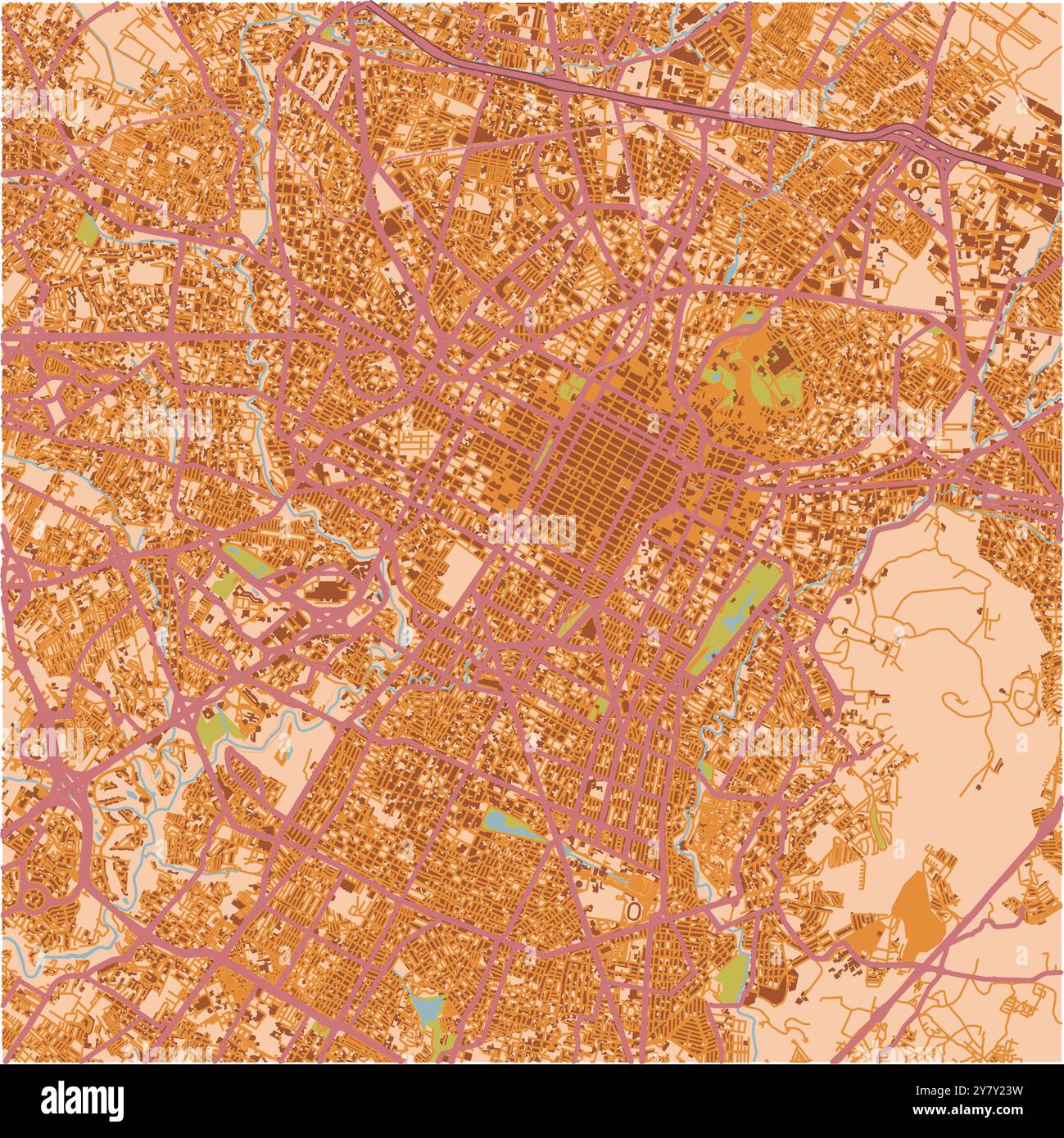Map of Puebla in Mexico in a sandy theme. Contains layered vector with ...