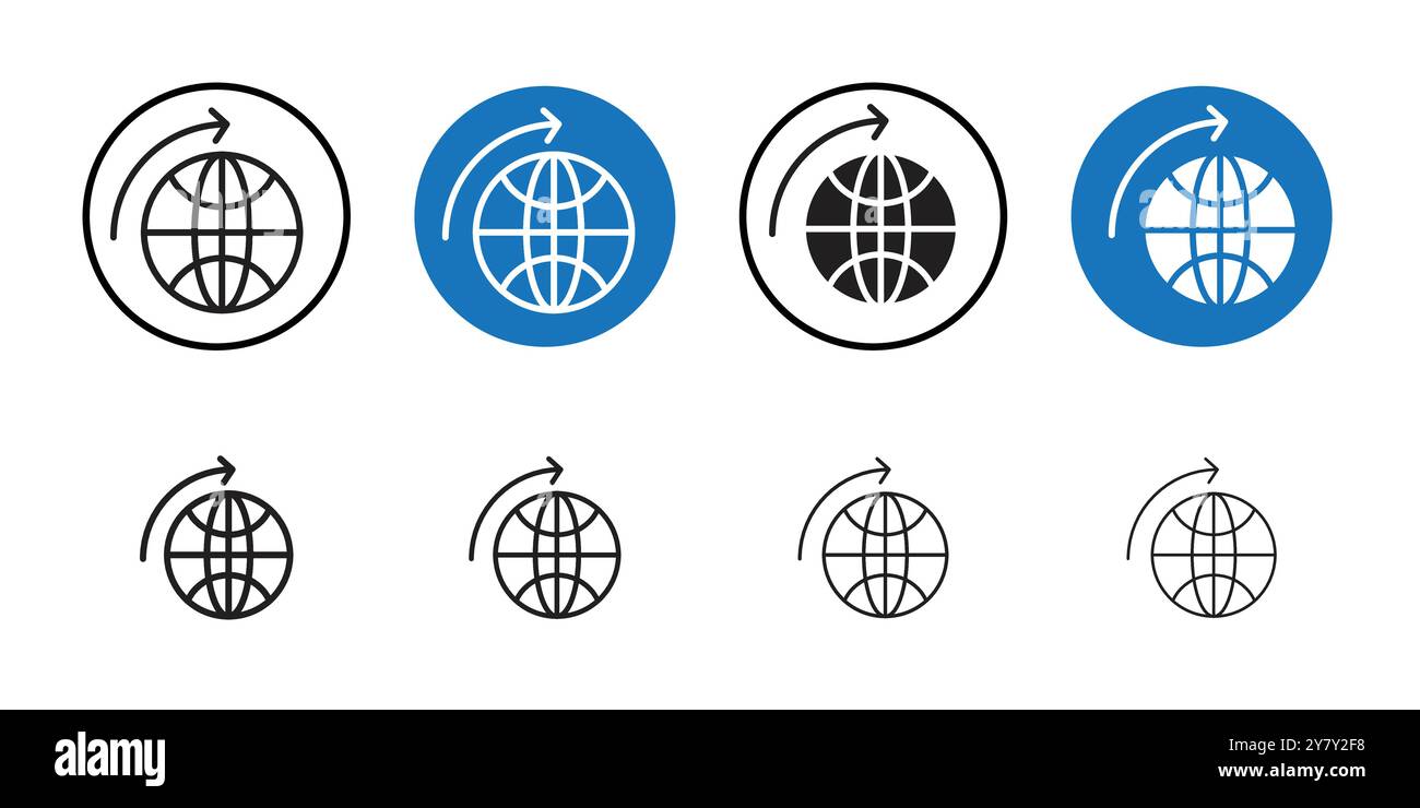 Export icon Black line art vector in black and white outline set ...