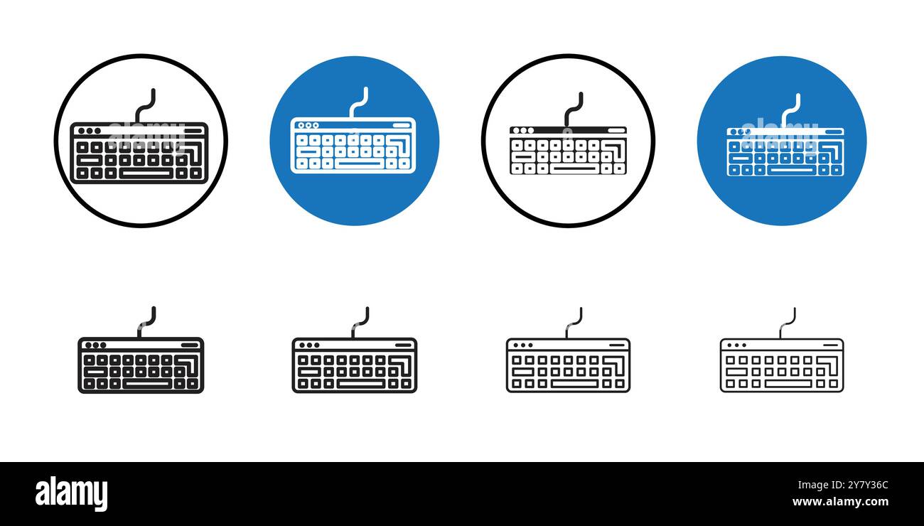 Keyboard keys icon set Cut Out Stock Images & Pictures - Alamy