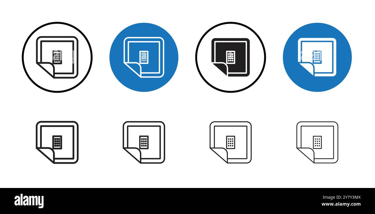 Nicotine patch icon Black line art vector in black and white outline ...