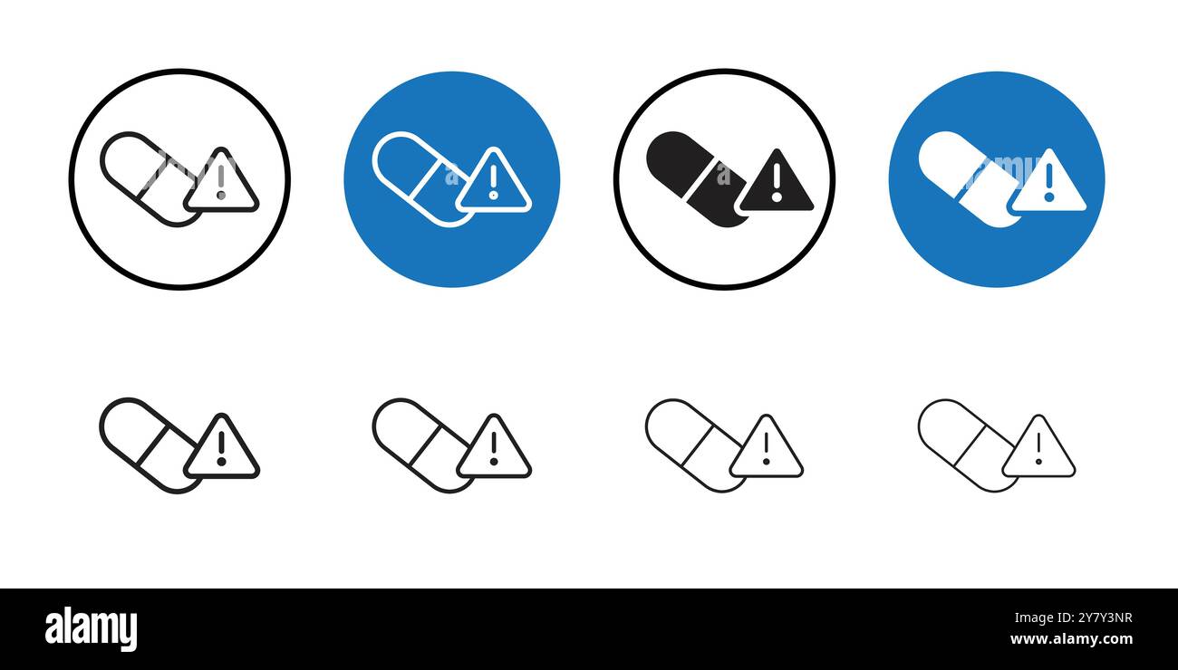 Overdose icon Black line art vector in black and white outline set ...