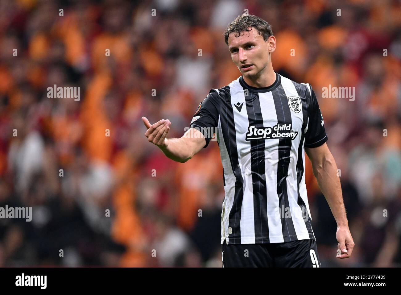 ISTANBUL - Fedor Chalov of PAOK Saloniki during the UEFA Europa League match between Galatasaray ...