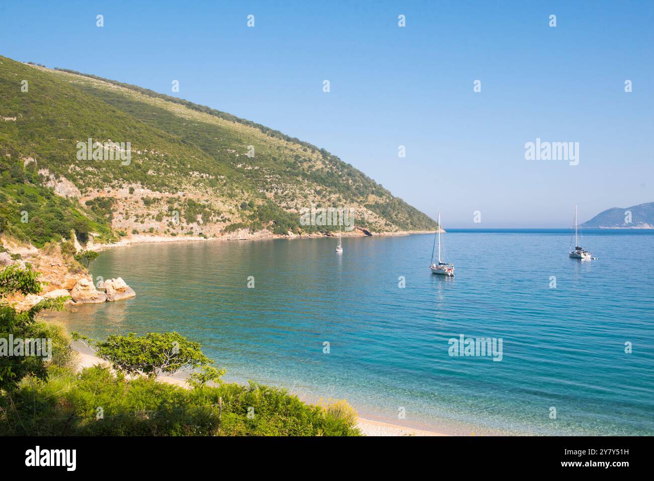 Bay of the Peninsula of Karaburun, within the Karaburun-Sazan Marine ...