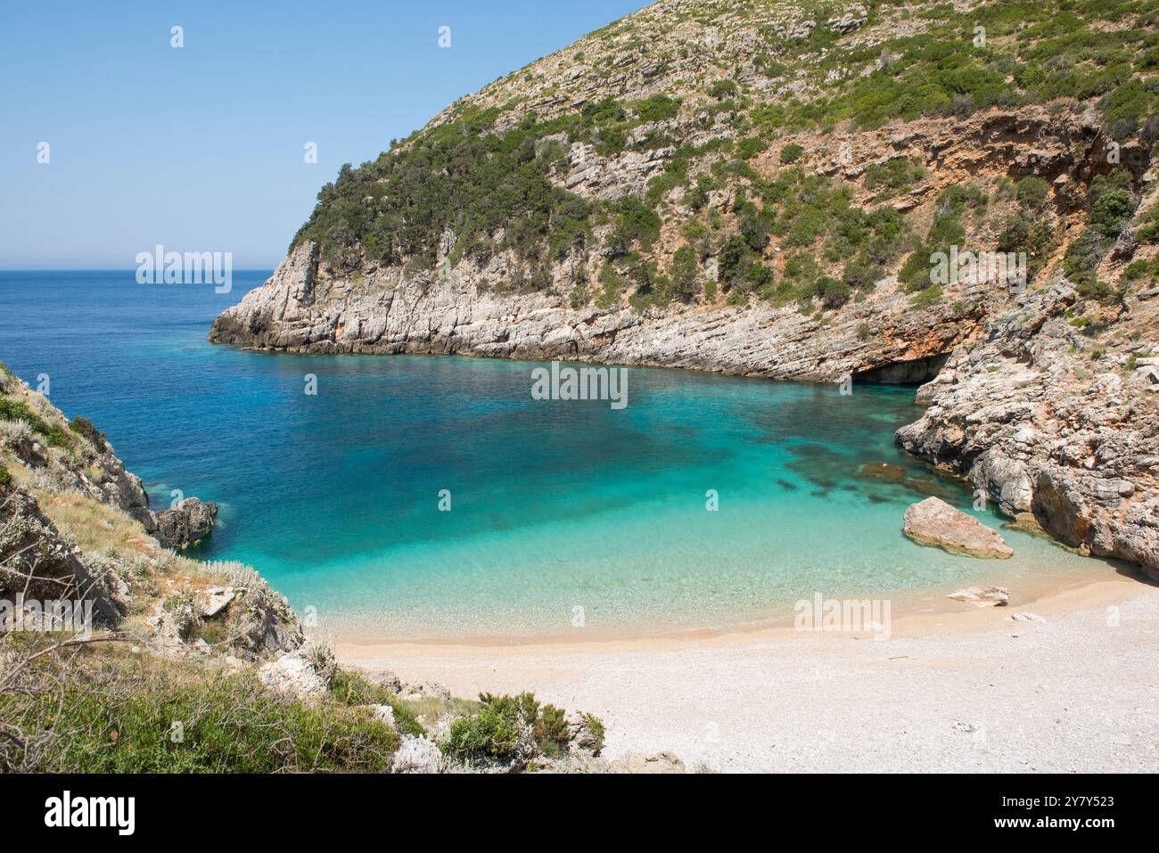 Beach of Dafines bay, Peninsula of Karaburun, within the Karaburun ...