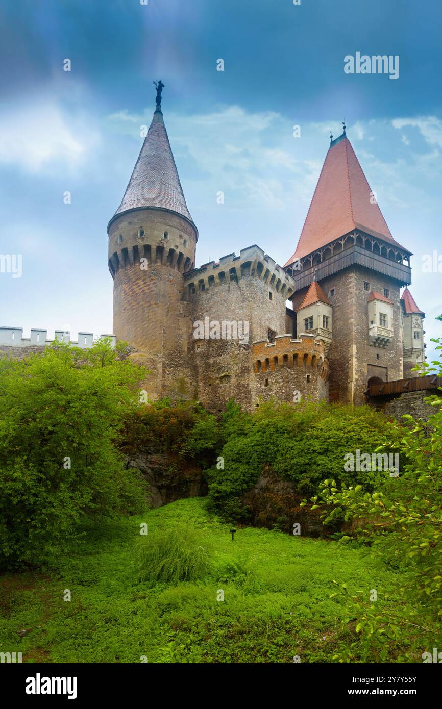 Image of Corvin Castle on the mountain Stock Photo - Alamy