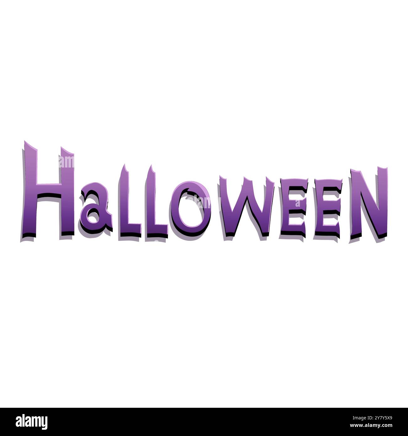 Vector horror purple lettering for Halloween on white background ...