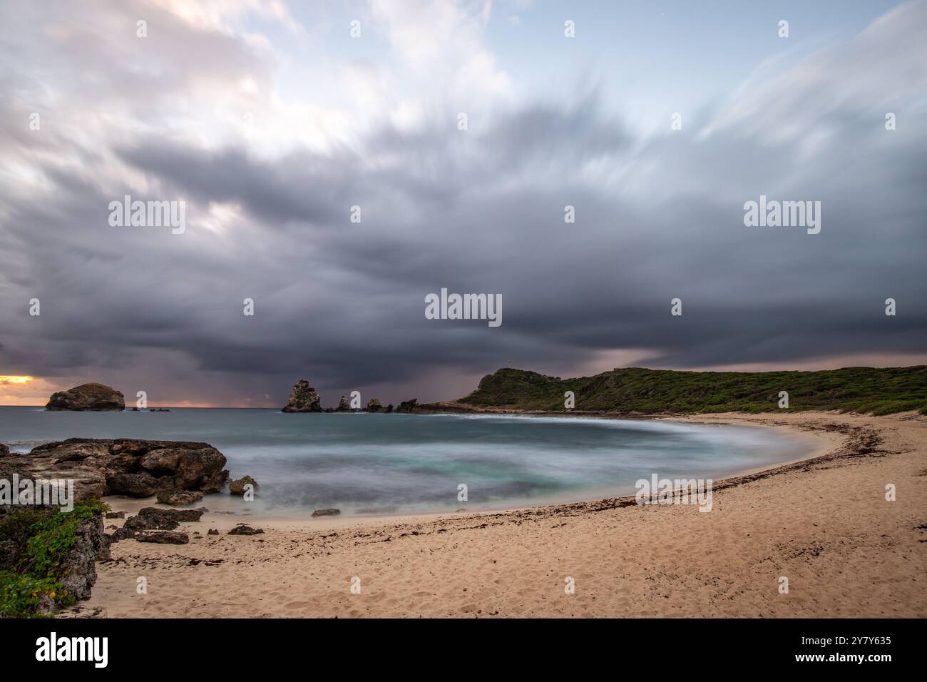 Pointe des Chateaux, rocks in the sea, sunrise, Pointes des colibris ...