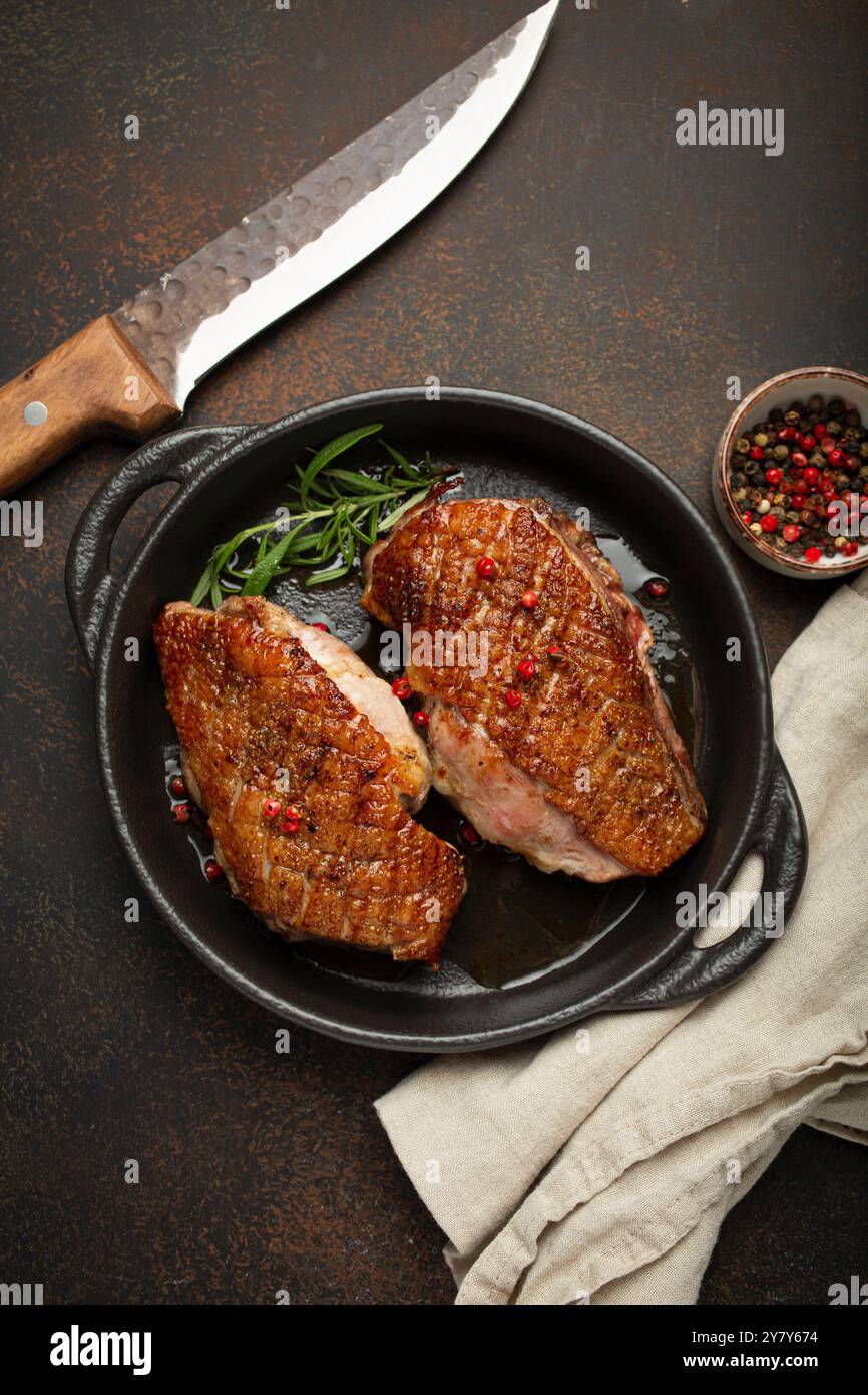 Baked duck breast fillets Stock Photo - Alamy