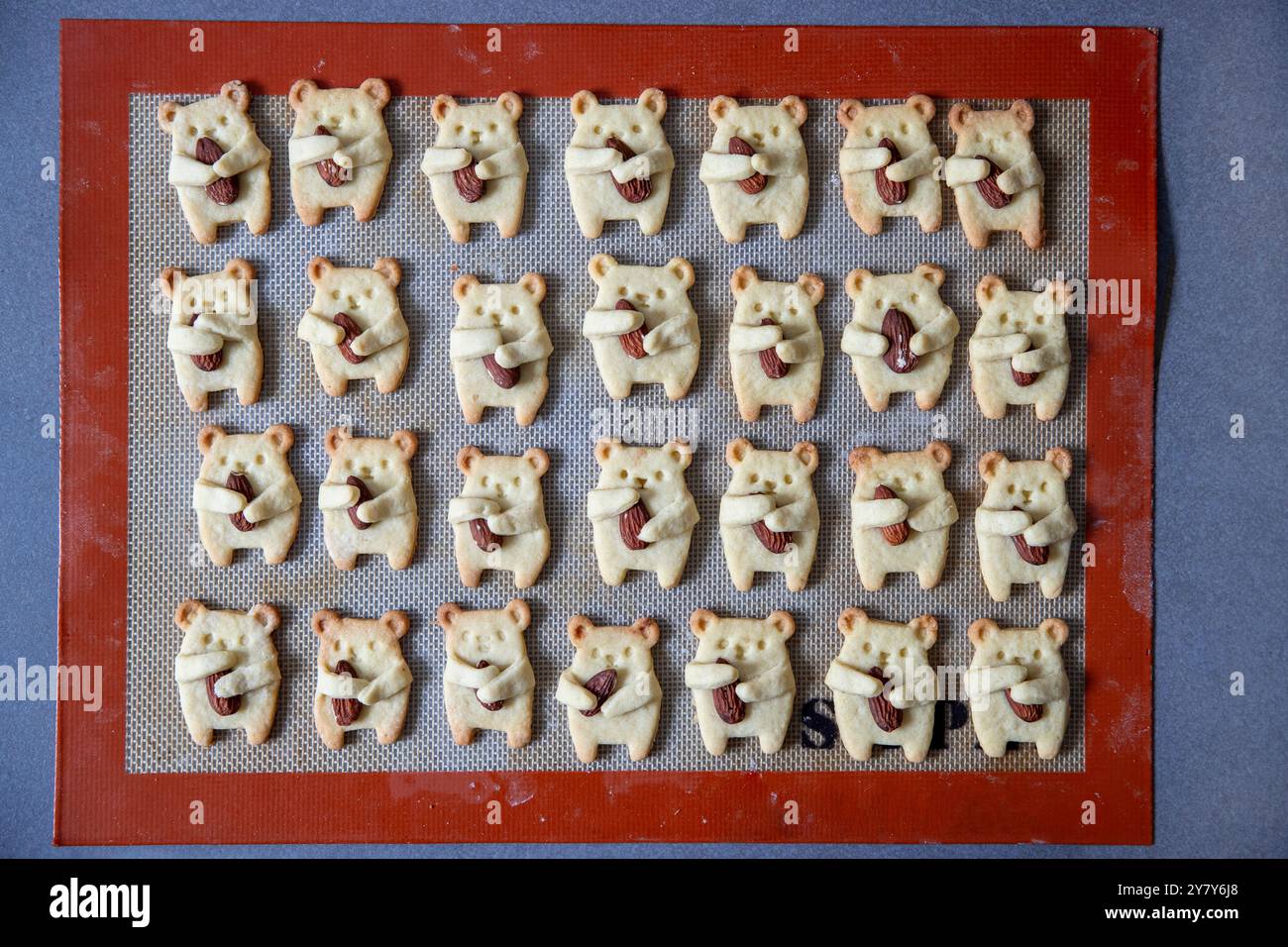 Butter biscuits in the shape of bears Stock Photo - Alamy