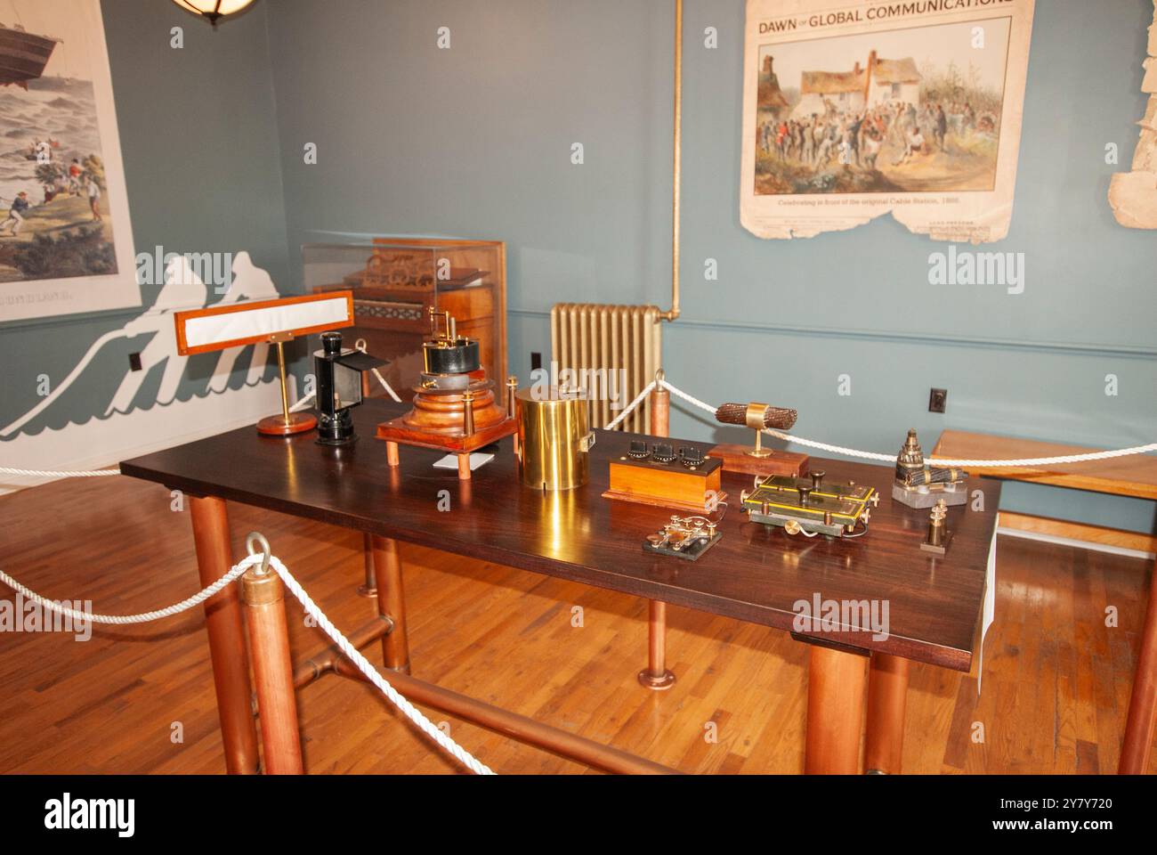 Morse code translator inside Cable Station in Heart's Content ...